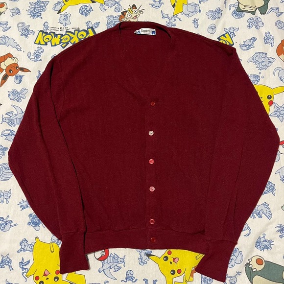Jantzen | Sweaters | Vintage 9s Jantzen Red Acrylic Cardigan | Poshmark
